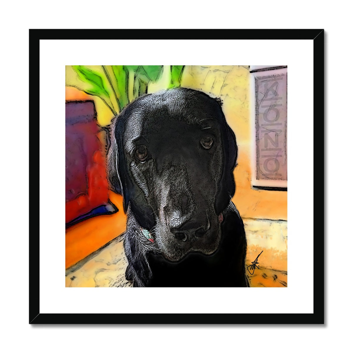 "Kono" Custom Framed & Mounted Print (Example)